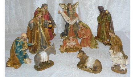 Krybbespilsfiguer. Krybbefiguer. Krybbespil. Juleeventyr. Julepynt.